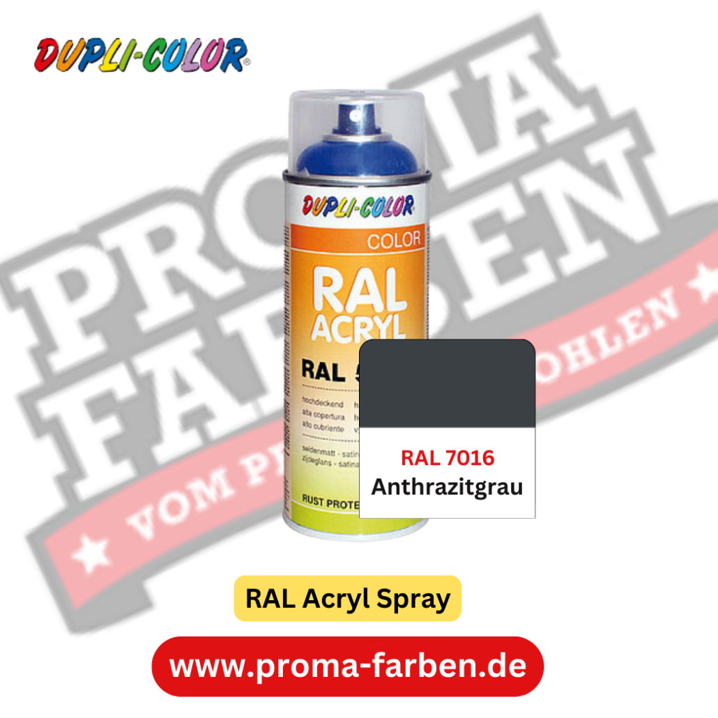 Dupli-Color RAL Acryl Spray RAL 7016 Anthrazitgrau Seidenmatt » Proma ...